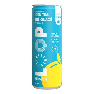 Loop Sparkling Iced Tea Lemon Black Tea 355mL