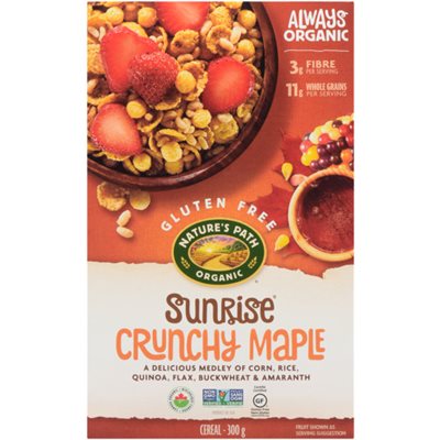 Nature's Path Organic Sunrise Cereal Crunchy Maple 300 g