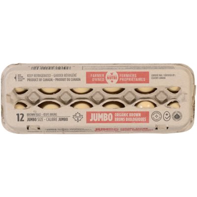 Nutri Jumbo Brown Eggs Jumbo Size Organic Brown 12 Brown Eggs
