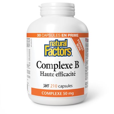 Natural Factors Complexe B Haute Efficacité 50 Mg 210 Capsules