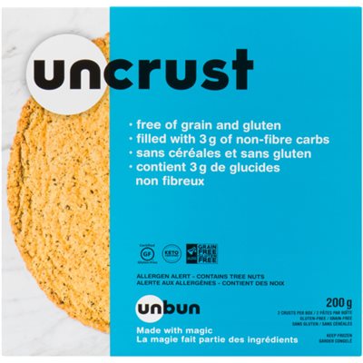 Unbun Uncrust 2 Gluten free keto pizza crusts 200g