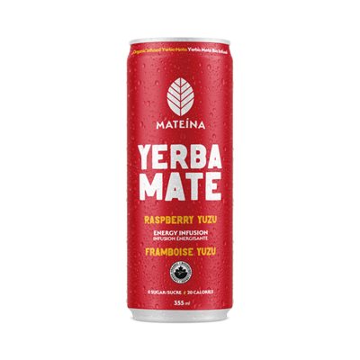 Mateina Organic Raspberry Yuzu Yerba mate Infusion 355ml